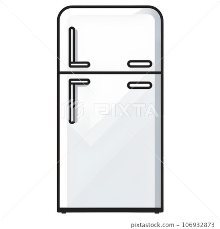Refrigerator Clipart Black And White