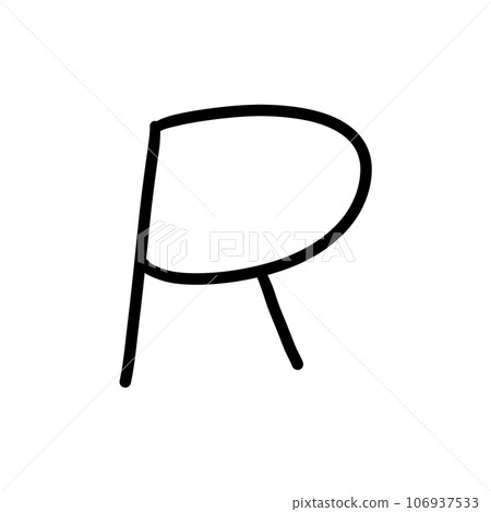 (Uppercase) R font for decor - Stock Illustration [106937533] - PIXTA