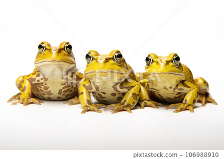 Image of family group of bullfrog on white... - Stock Illustration ...
