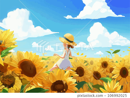 Sunflower Garden Clipart Sunflower Field With Blue Sky Royalty Free