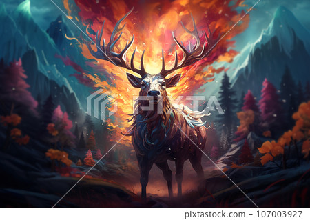 Beautiful Mythical Forest Animals Photo & Art Print Slavic Forest