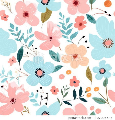 Pastel Floral Seamless Pattern