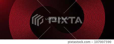 Abstract red glowing geometric lines on black... - Stock Illustration ...