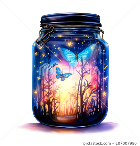 Jar String Lights Transparent Background Fairy Light Solar Wizard Box