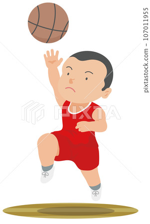 Layup shoot basketball - Stock Illustration [107011955] - PIXTA