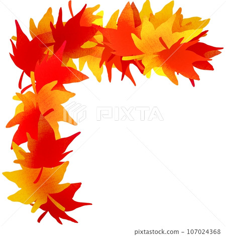 Autumn leaves decoration 2 - Stock Illustration [107024368] - PIXTA