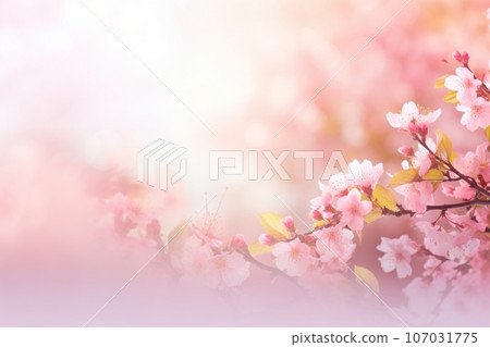 Pink blossom on soft background - Stock Illustration [107031775] - PIXTA