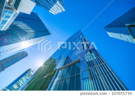 New view of Tokyo cityscape in Japan. Four Shibuya Stream buildings ...