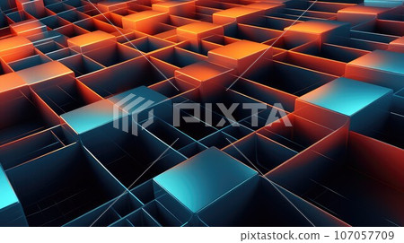 design interlocking grids abstract ai generated - Stock Illustration ...