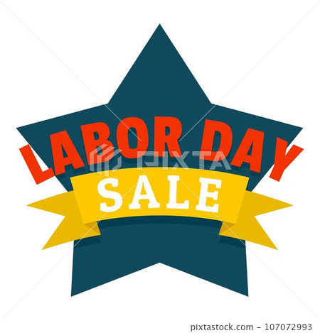 Labor day logo icon. Flat illustration of labor... - Stock Illustration ...