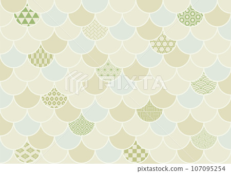Dragon scale pattern and Japanese pattern - Stock Illustration ...