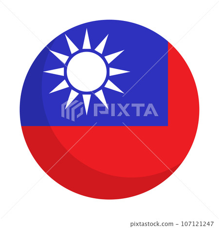 平面設計中的圓形台灣國旗-插圖素材 [107121247] - PIXTA圖庫