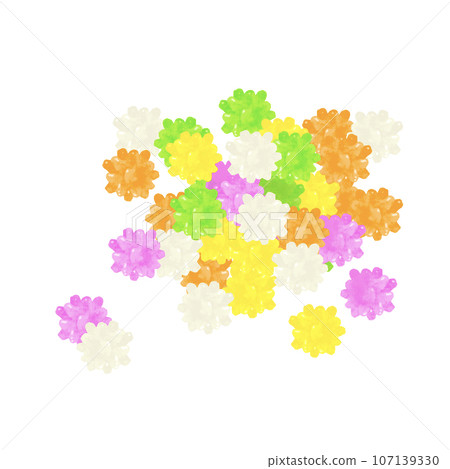 Illustration of Japanese sweets Konpeito Konpeito - Stock Illustration ...