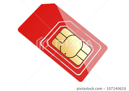 SIM card, 3D rendering - Stock Illustration [107140628] - PIXTA