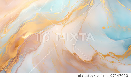Abstract turquoise marble texture with golden... - Stock Illustration ...
