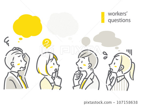Thinking business person - simple and stylish... - Stock Illustration ...