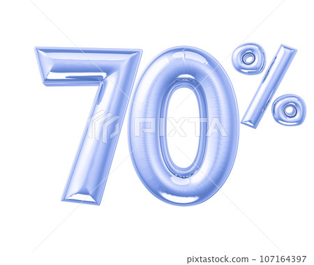 3d rendering blue metal number - Stock Illustration [107164397] - PIXTA