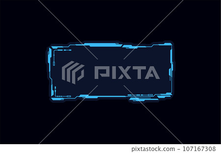 Futuristic rectangular shape border, vector... - Stock Illustration ...
