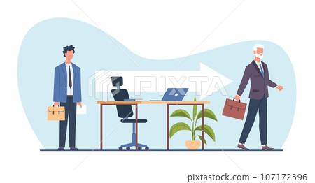 Concept of replacement of employees due to... - Stock Illustration ...