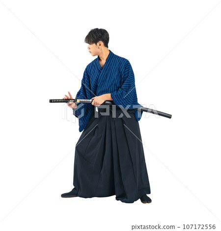 Boy with sword, samurai, martial arts,... - Stock Illustration ...