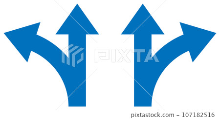 Branch arrow icon left and right set blue - Stock Illustration ...