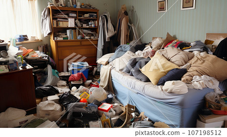 Room full of trash “AI generated image” - Stock Illustration [107198512 ...