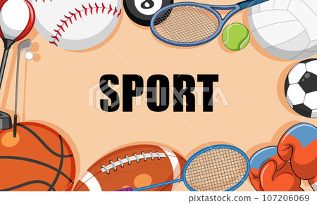 Sport text for banner or poster design - Stock Illustration [107206069 ...