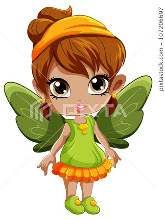 Cartoon fairy with wings - Stock Illustration [107206697] - PIXTA