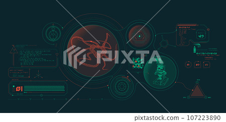 Scientific research data processing interface. - Stock Illustration ...