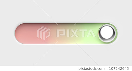 Red and green round slider button - Stock Illustration [107242643] - PIXTA