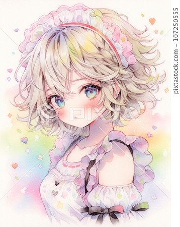 girl in cute frilly costume - Stock Illustration [107250555] - PIXTA