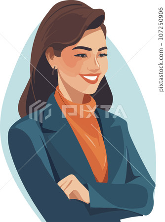 Vector portrait avatar of young pretty woman. - Stock Illustration ...