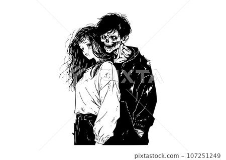 Zombie Love Drawings Zombie Love Art Etsy