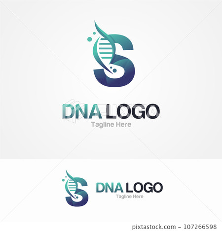 Abstract Letter S and DNA Vector Logo - Stock Illustration [107266598 ...