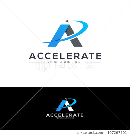 Accelerate logo design concept. Fast logo template - Stock Illustration ...