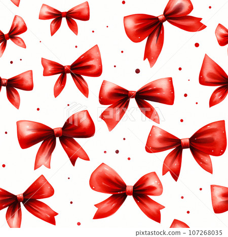 Seamless pattern Red Ribbon , watercolor design... - Stock Illustration ...