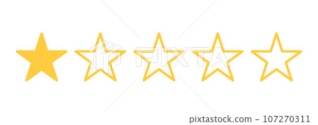 simple yellow one star mark - Stock Illustration [107270311] - PIXTA