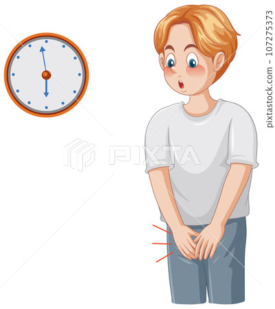 Puberty Boy Adjusting to Morning Physical Changes - Stock Illustration ...