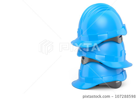 Stack of safety helmets or hard caps for... - Stock Illustration ...