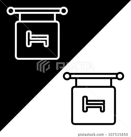 hotel Sign Vector icon, Outline style, isolated... - Stock Illustration ...