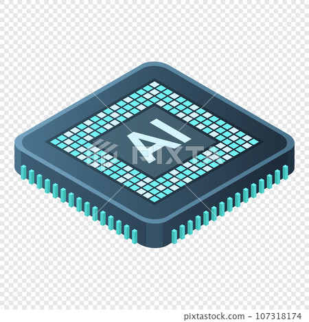Isometric artificial intelligence chip concept.... - Stock Illustration [107318174] - PIXTA