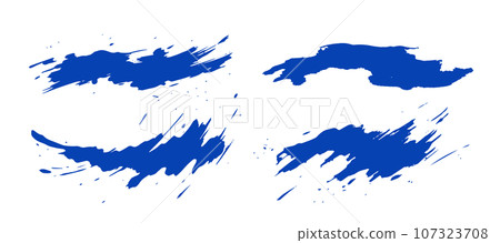 blue ink brush stroke texture - Stock Illustration [107323708] - PIXTA