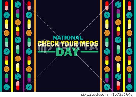 National Check Your Meds Day Vector illustration - Stock Illustration ...