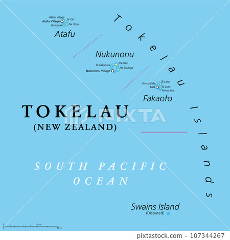 Tokelau, dependant territory of New Zealand,... - Stock Illustration ...