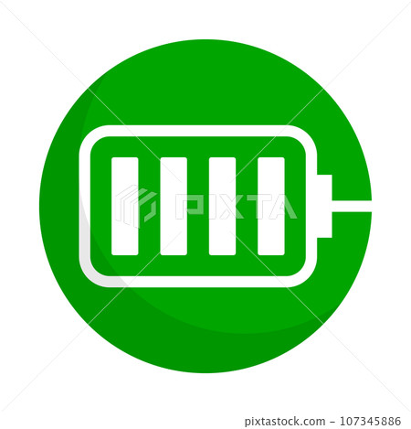 Round charging battery icon vector - Stock Illustration [107345886] - PIXTA