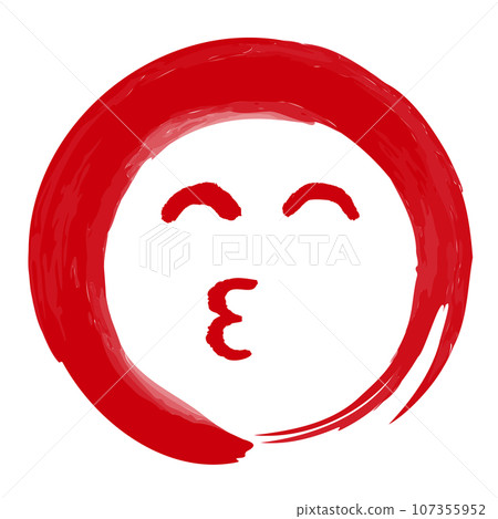 Facial expression emoji mark (smile with pout)... - Stock Illustration ...