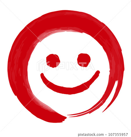 Facial expression emoticon mark (smile) in a... - Stock Illustration ...