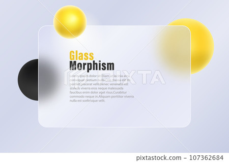 Glass morphism, rectangular translucent glass... - Stock Illustration [107362684] - PIXTA