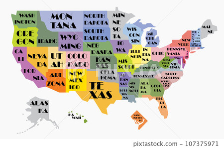 On The Map Of United States Map With States Names