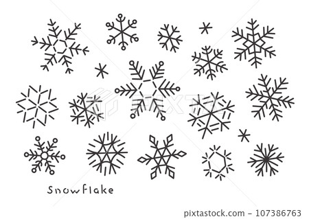 Hand drawn wind snowflake set - Stock Illustration [107386763] - PIXTA